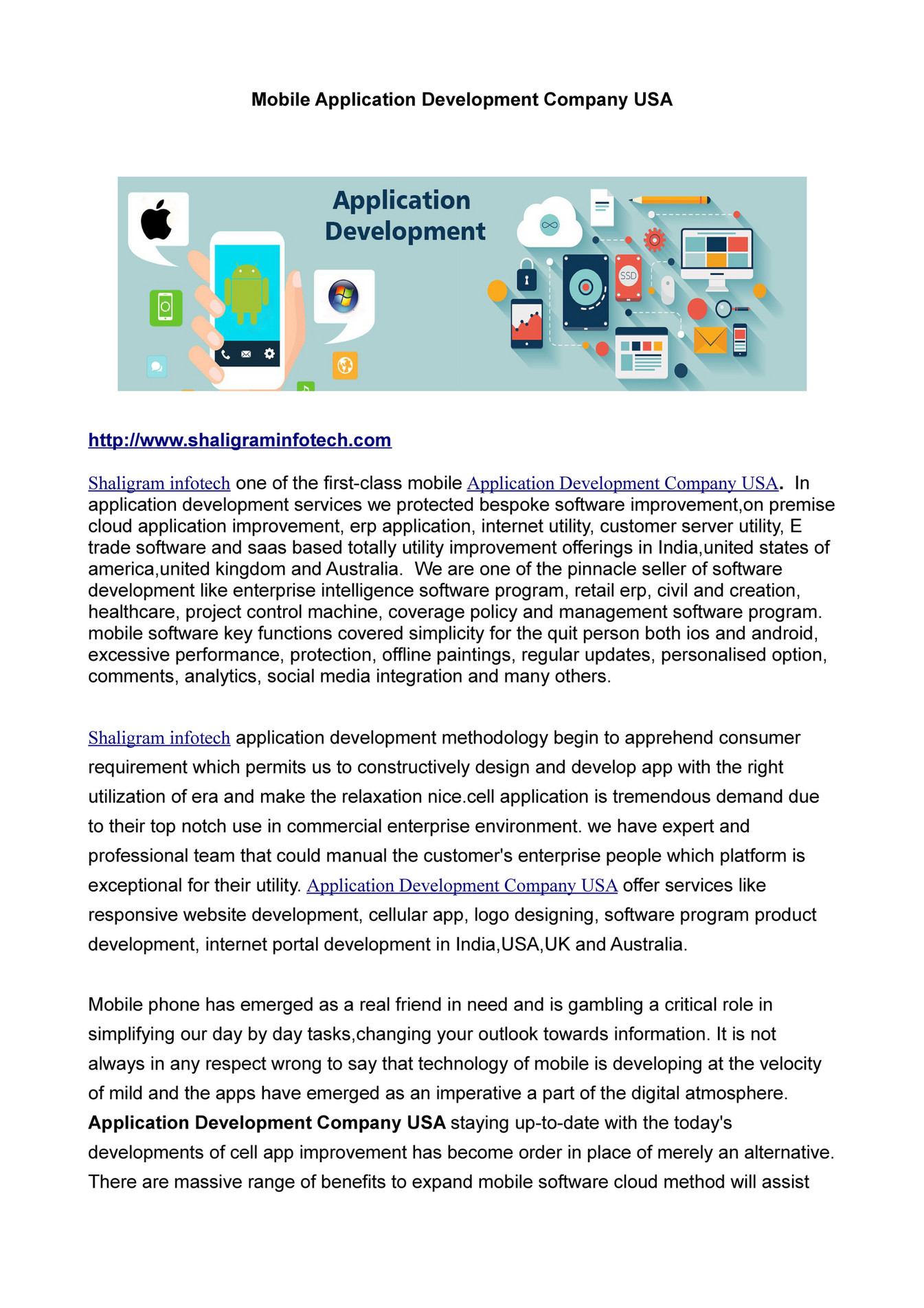 Shaligram Infotech - Application Development Company USA - Page 1 ...