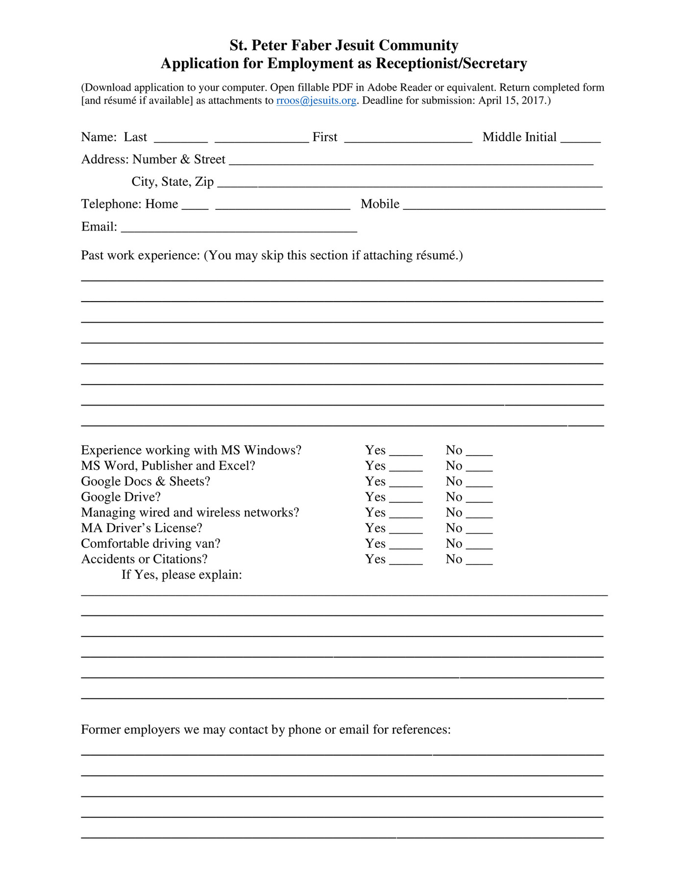 FJC - Job Application - Page 1 - Created with Publitas.com
