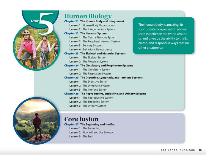 Kendall Hunt Publishing Company - ByDesign Biology Overview Brochure - Page 14-15 - Created with ...