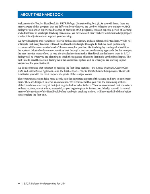 Kendall Hunt Publishing Company - BSCS Biology UFL Teacher Handbook - Page 4 - Created with ...