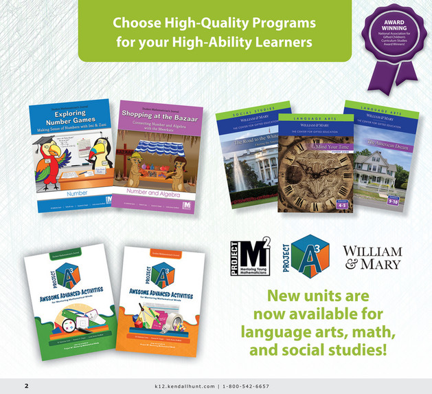 Kendall Hunt Publishing Company - Talented and Gifted Brochure - Page 2 ...