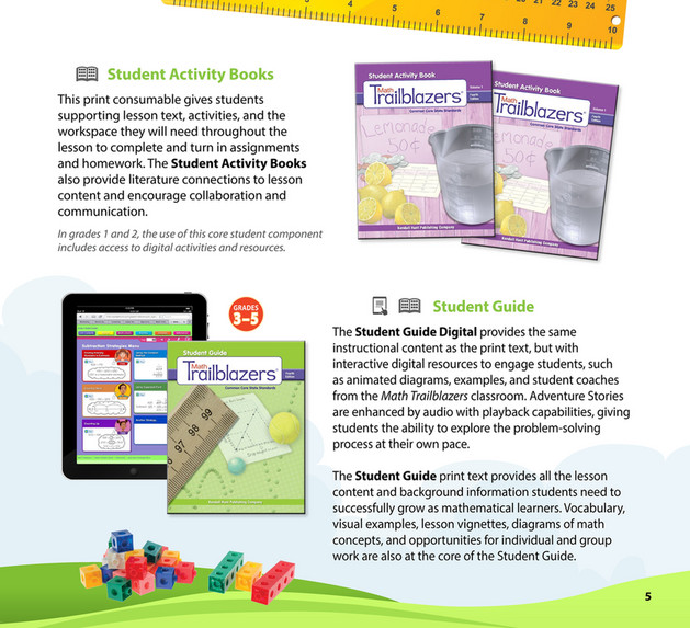 Kendall Hunt Publishing Company Math Trailblazers Fourth Edition