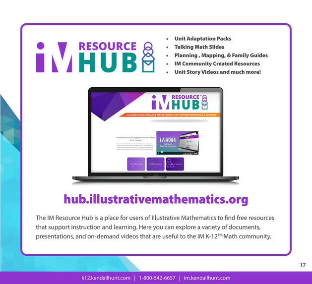 Kendall Hunt Publishing Company - Illustrative Mathematics Overview Brochure - Page 16-17 ...
