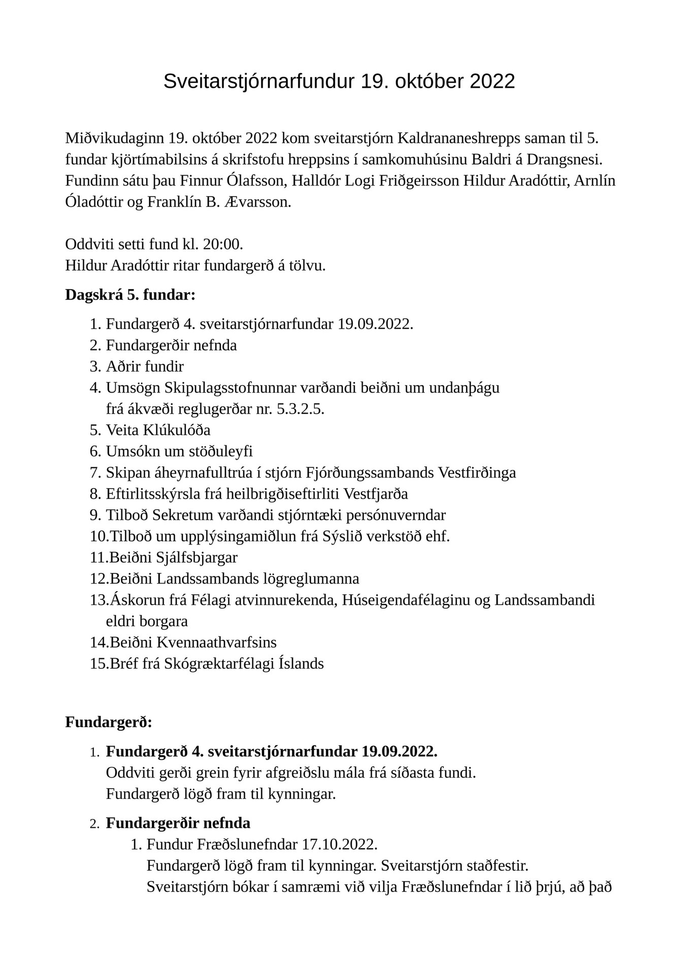 steinsson.org - Fundargerð-2022.10.19 - Síða 1 - Búið til með Publitas.com