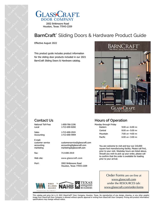 GlassCraft - 17-BarnCraftProductGuide - Page 1