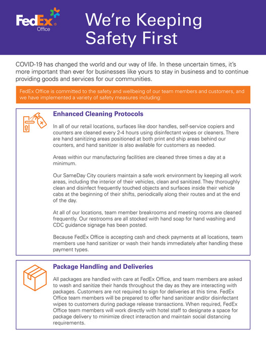 Orange County Convention Center - FedEx Recovery Guidelines - Page 1