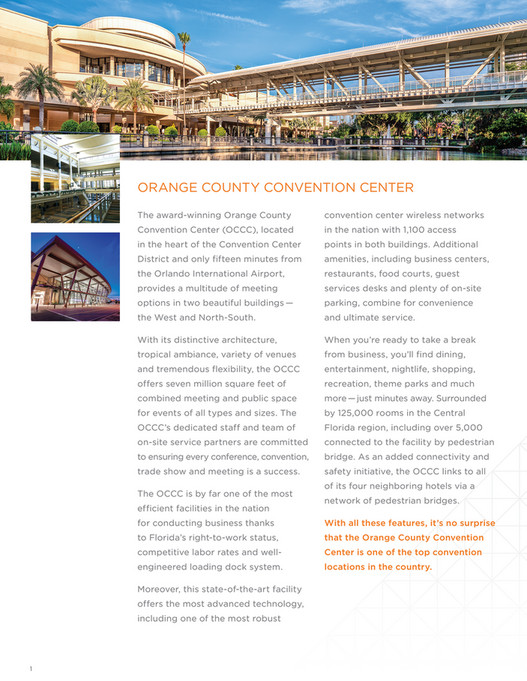 Orange County Convention Center - OCCC West Building Floor Plan Book ...