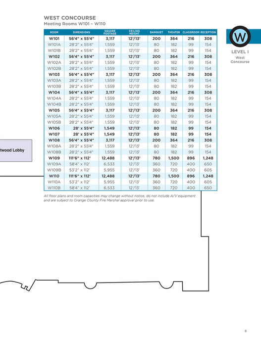 Orange County Convention Center - OCCC West Building Floor Plan Book ...