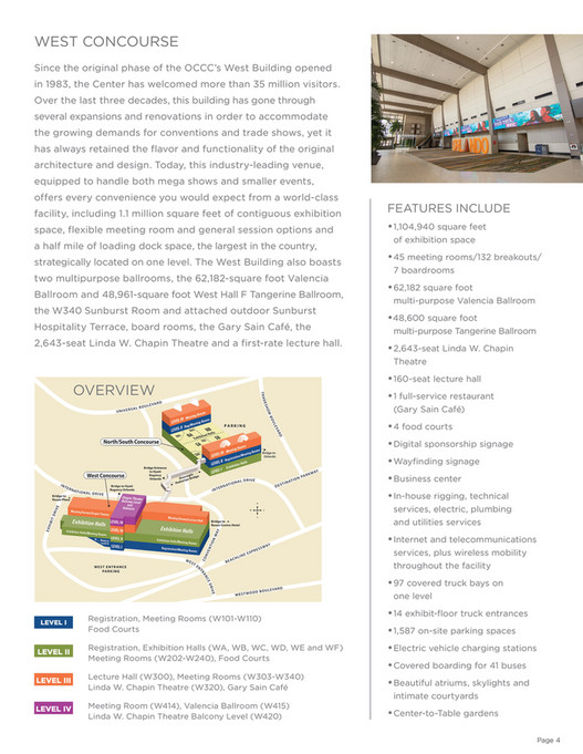 Orange County Convention Center - OCCC West Floor Plan Book - Page 6-7 ...