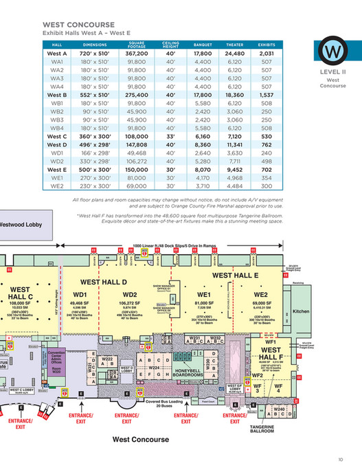 Orange County Convention Center - OCCC West Building Floor Plan Book ...