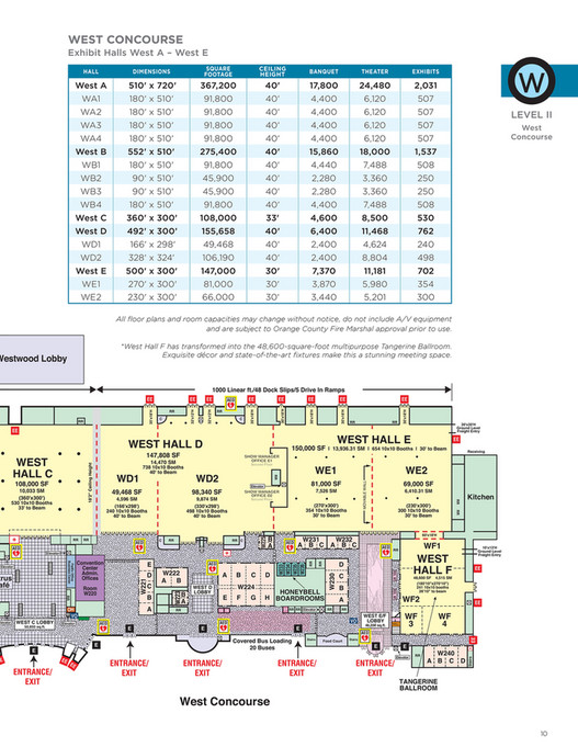 Orange County Convention Center - OCCC West Building Floor Plan Book ...