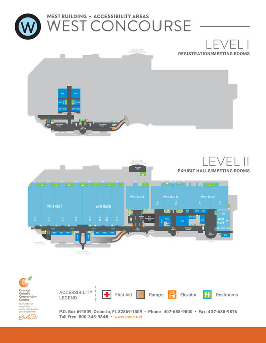 Orange County Convention Center - OCCC - Location Map for Accessibility ...