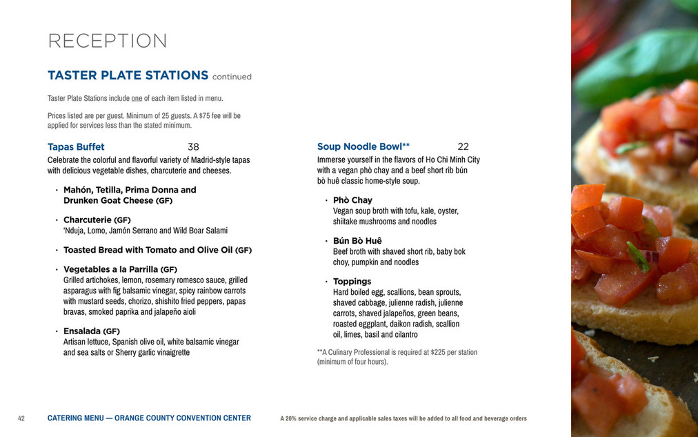 Orange County Convention Center 2022 Catering Menu - Centerplate - Page ...