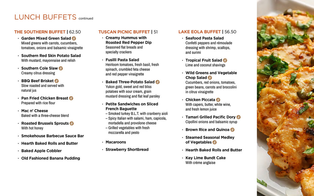 Orange County Convention Center Catering Menu Centerplate Sodexo Live ...