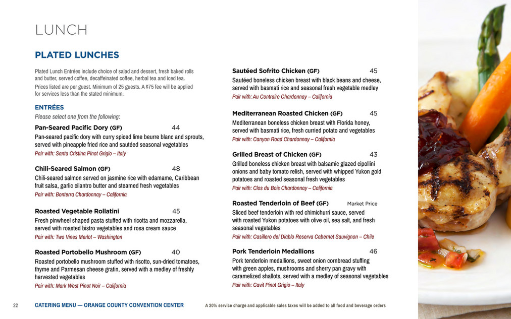 Orange County Convention Center 2022 Catering Menu - Centerplate - Page ...