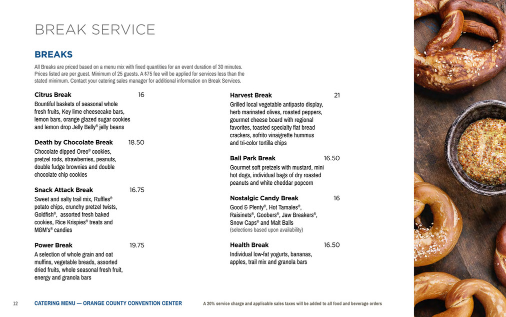 Orange County Convention Center 2022 Catering Menu - Centerplate - Page ...
