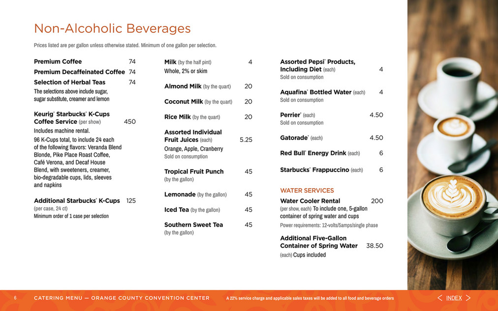 Orange County Convention Center Catering Menu Centerplate Sodexo Live ...