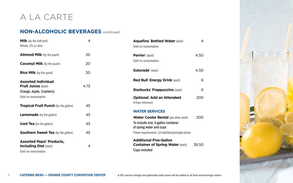 Orange County Convention Center 2022 Catering Menu - Centerplate - Page ...