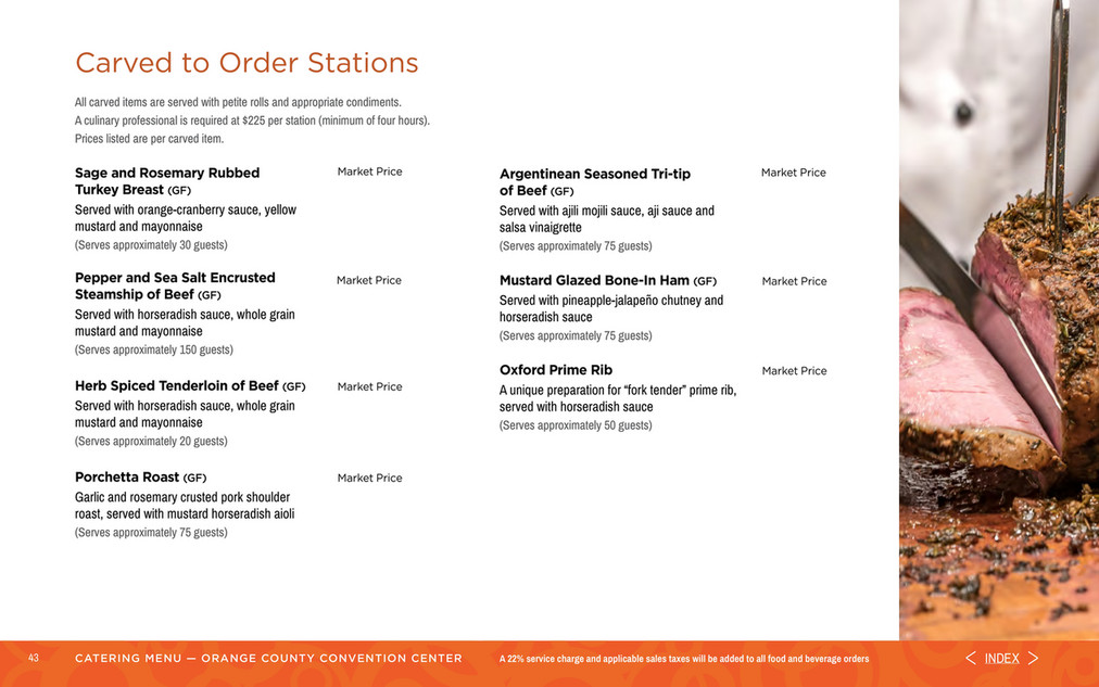 Orange County Convention Center Catering Menu Centerplate Sodexo Live ...