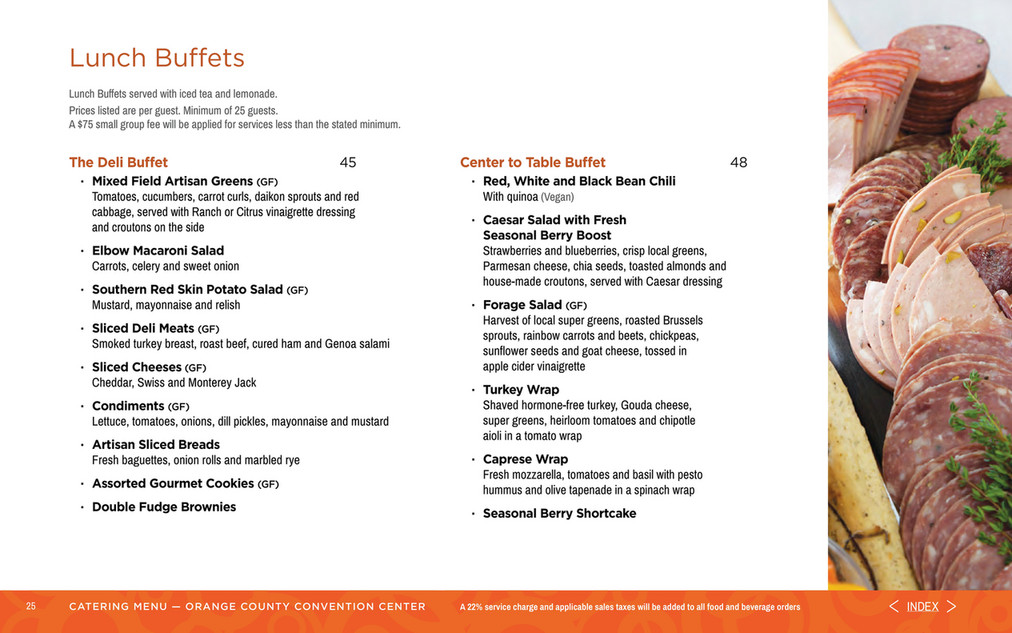 Orange County Convention Center Catering Menu Centerplate Sodexo Live ...