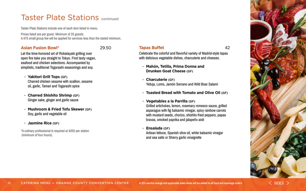 Orange County Convention Center Catering Menu Centerplate Sodexo Live ...