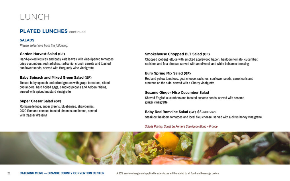 Orange County Convention Center 2022 Catering Menu - Centerplate - Page ...