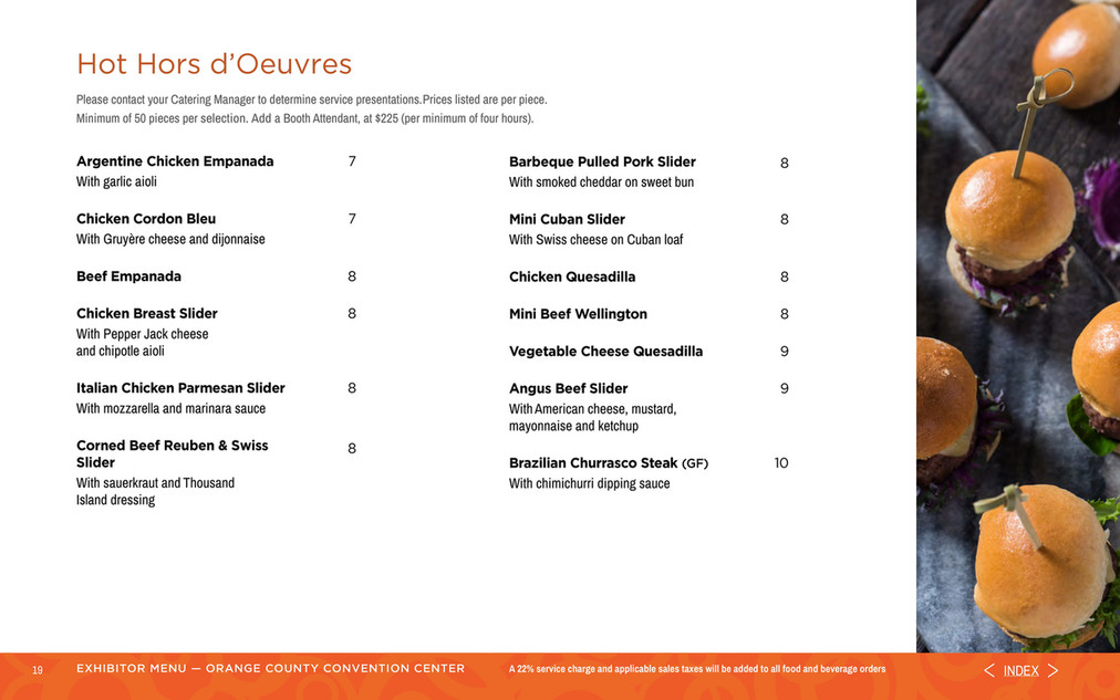 Orange County Convention Center - Exhibitor Catering Menu - Page 19