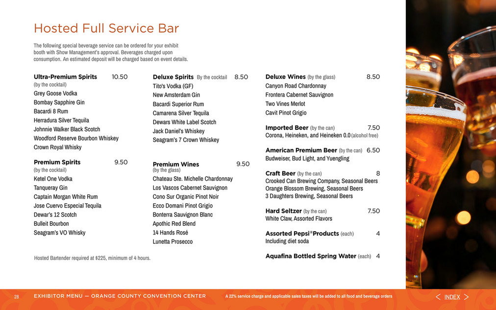 Orange County Convention Center - Exhibitor Catering Menu - Page 28