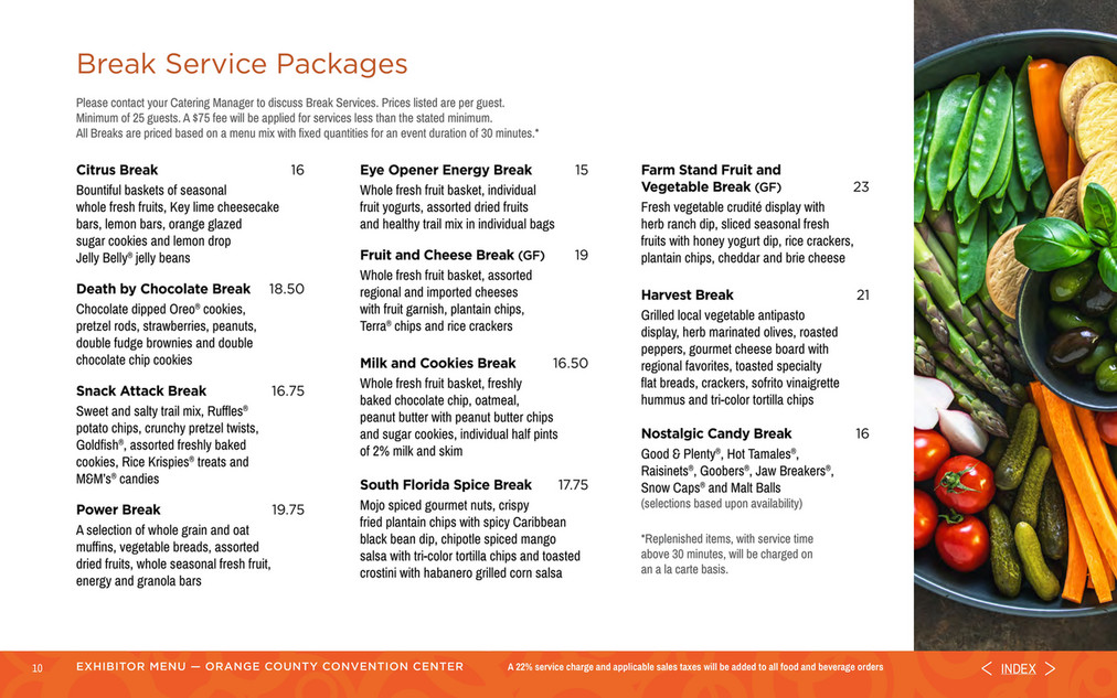 Orange County Convention Center - Exhibitor Catering Menu - Page 10 ...
