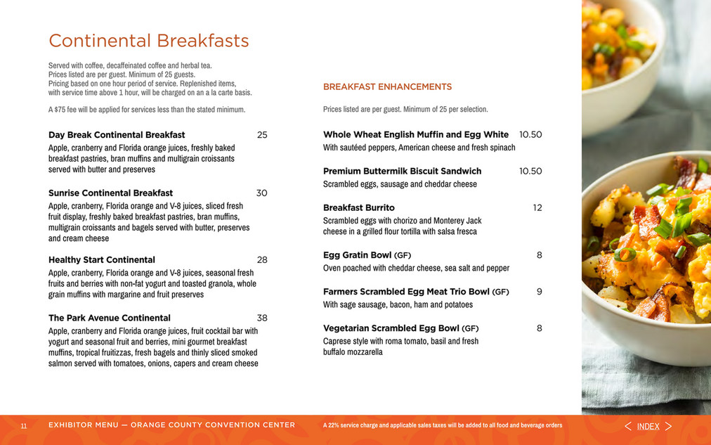 Orange County Convention Center - Exhibitor Catering Menu - Page 11 ...