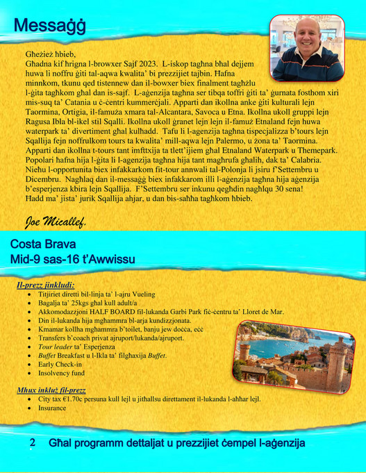 micallef Joe travel - Broucher 2023 - Page 2-3 - Created with Publitas.com