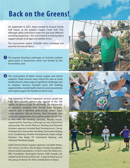 Aptus Treatment Centre - 2021-2022 Aptus Annual Report - Page 14-15 ...