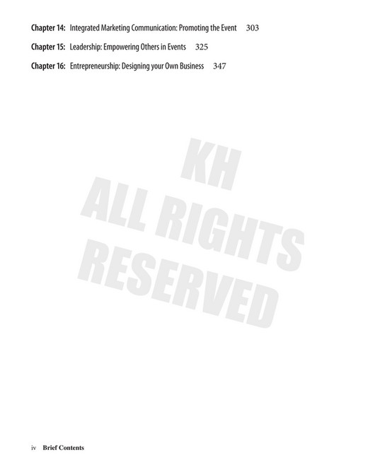 Kendall Hunt Publishing - Event Planning: Communicating Theory and Practice Exclusive Access ...