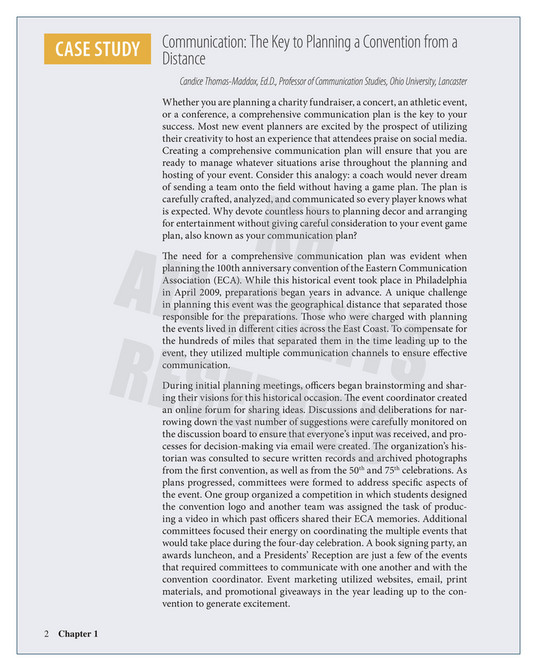 Kendall Hunt Publishing - Event Planning: Communicating Theory and ...