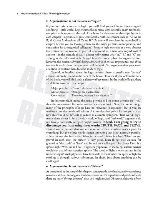 Kendall Hunt Publishing - Argumentation: Critical Thinking in Action ...