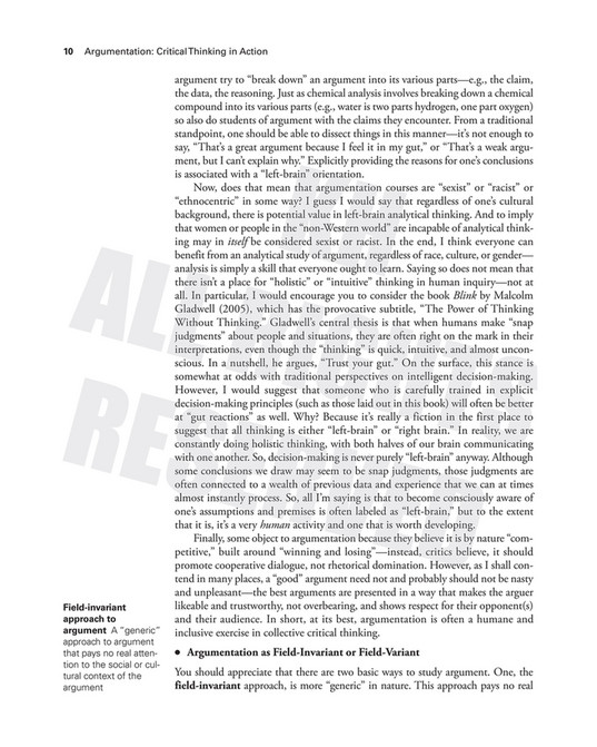 Kendall Hunt Publishing - Argumentation: Critical Thinking in Action ...