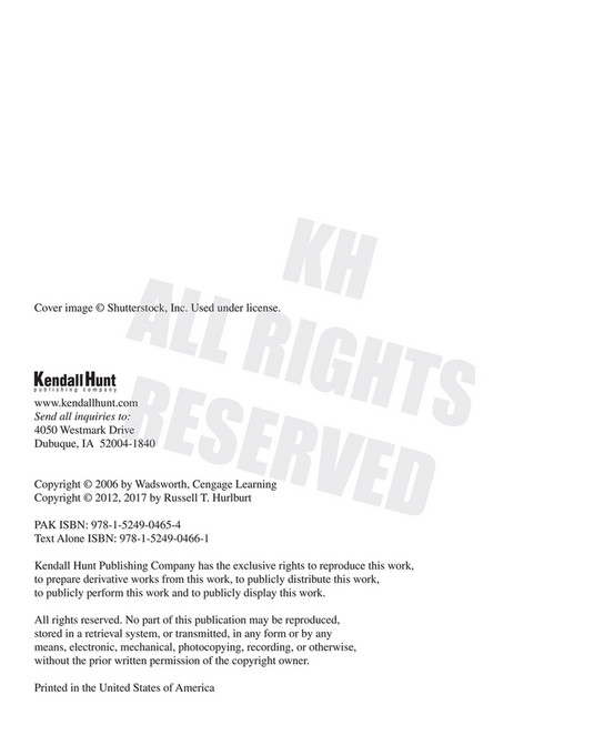 Kendall Hunt Publishing - Comprehending Behavioral Statistics Exclusive ...