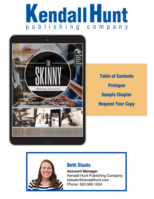 Kendall Hunt Publishing - The Skinny: Marketing, from Scratch Exclusive ... Kendall Hunt Publishing - The Skinny: Marketing, from Scratch Exclusive ...