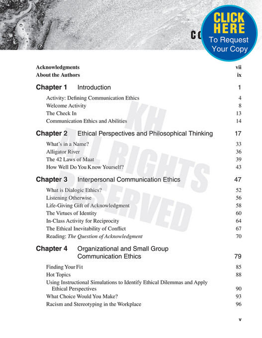 Kendall Hunt Publishing - Communication Ethics: Activities for Critical ...