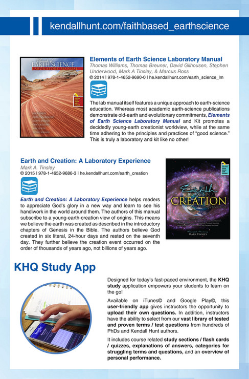 Kendall Hunt Publishing - Faith Based - Earth Science & Geography ...