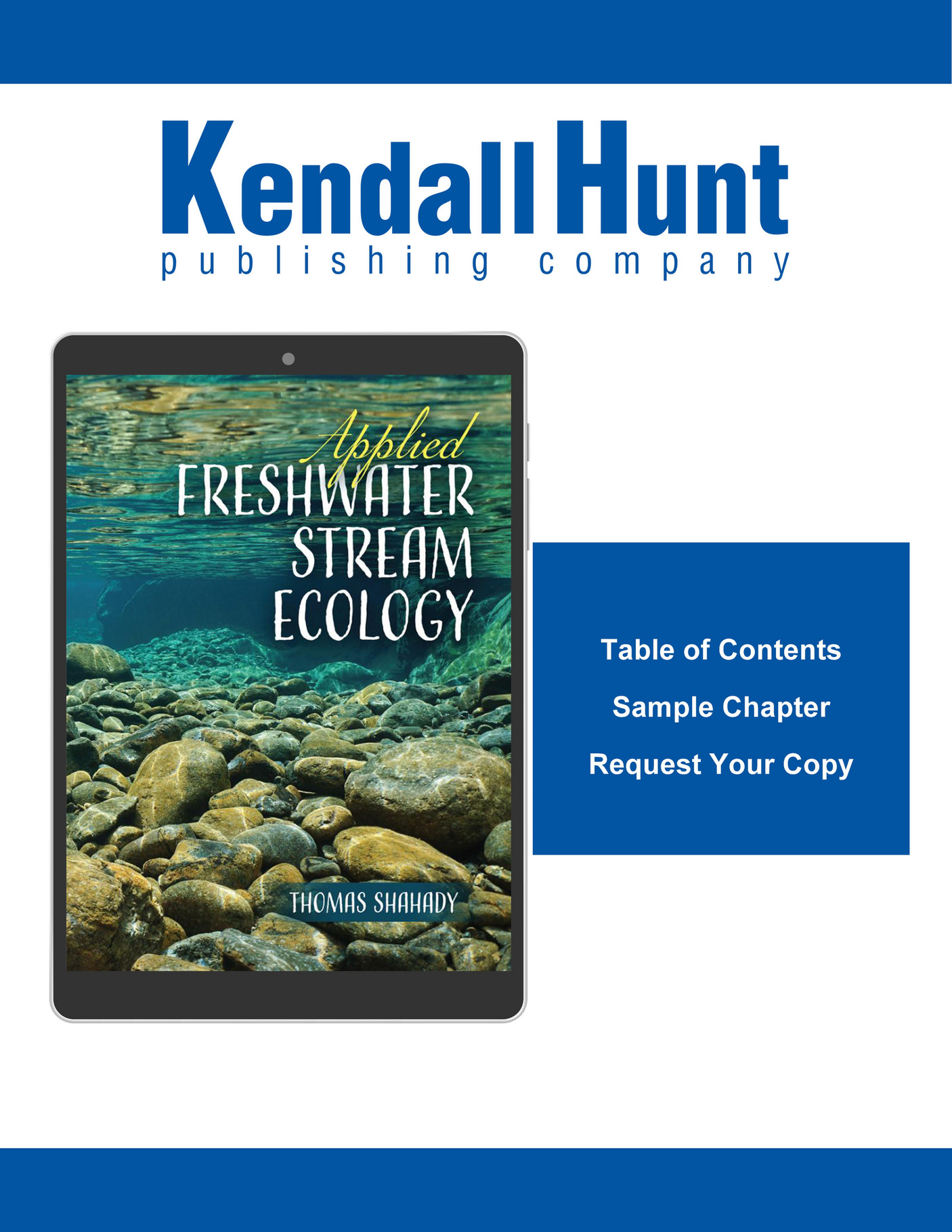 Kendall Hunt Publishing - Applied Freshwater Stream Ecology Exclusive ...