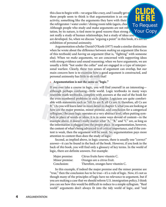 Kendall Hunt Publishing - Argumentation: Critical Thinking in Action ...