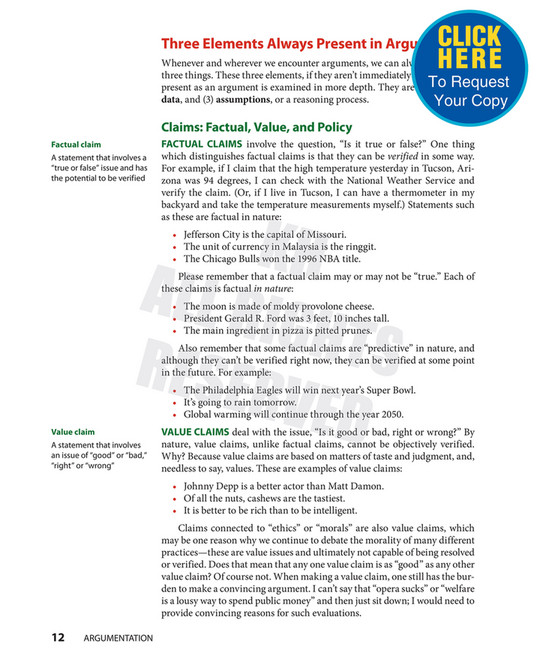 Kendall Hunt Publishing - Argumentation: Critical Thinking in Action ...