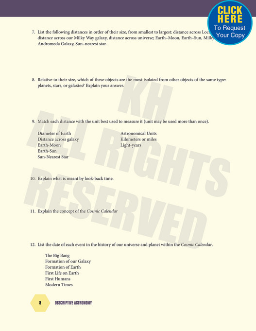 Kendall Hunt Publishing - Descriptive Astronomy: A Conceptual Approach ...