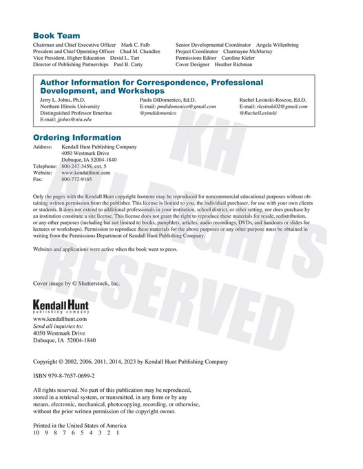 Kendall Hunt Publishing - Content Area Literacy_Toolkit of Disciplinary ...