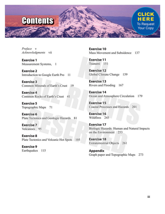 Kendall Hunt Publishing - Geologic Disasters Workbook with Applications ...