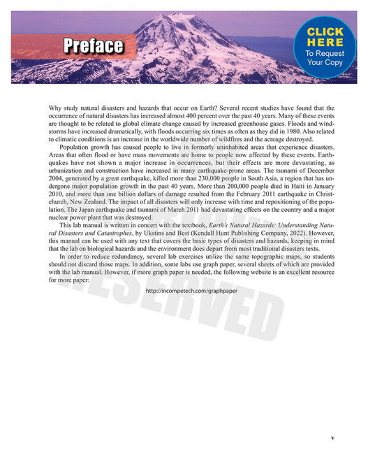 Kendall Hunt Publishing - Geologic Disasters Workbook with Applications ...