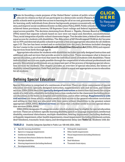 Kendall Hunt Publishing - Special Education for ALL Teachers Exclusive Access - Page 22-23 ...