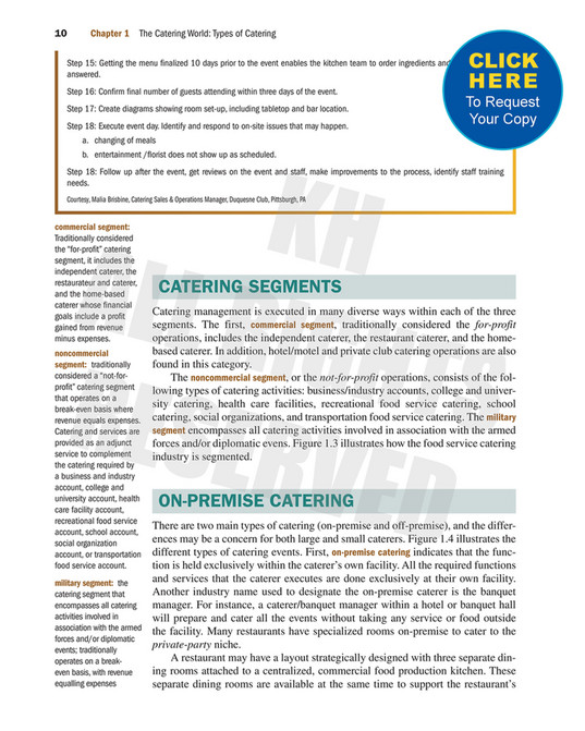Kendall Hunt Publishing - Professional Catering_The Modern Caterer's ...