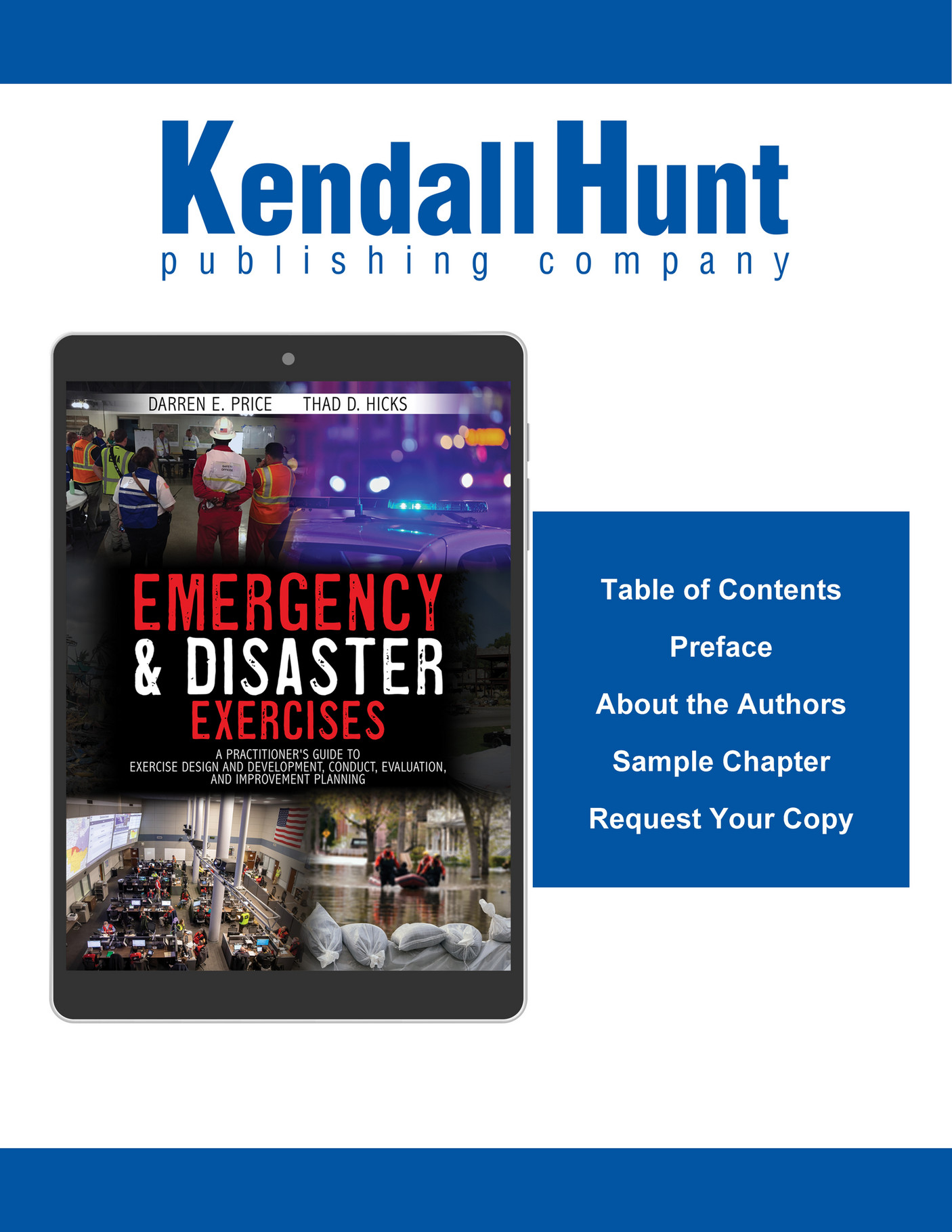 Kendall Hunt Publishing - Emergency and Disaster Exercises: A ...